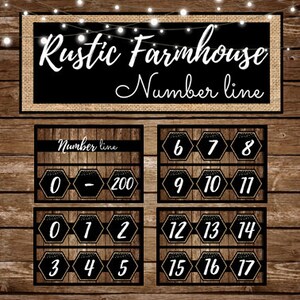 Farmhouse Rustic Editable Classroom Decor Bundle | Rustic Wood, Burlap ...