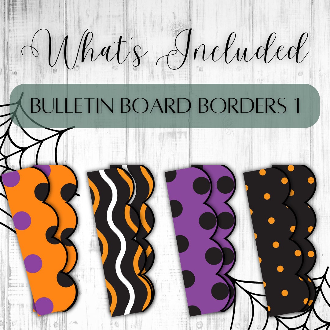 Halloween Bulletin Board Borders - Halloween Fall Classroom Wall Decor ...