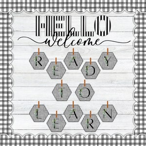 Farmhouse Bulletin Board Kit | Bulletin Board Borders, Banners ...