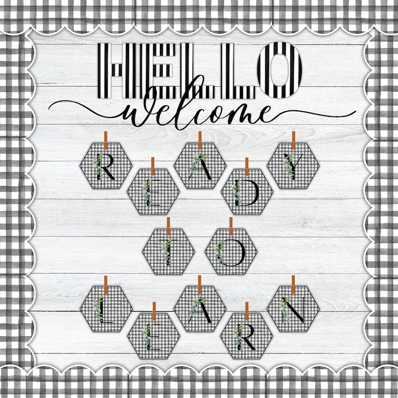 Farmhouse Bulletin Board Kit | Bulletin Board Borders, Banners ...