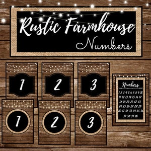 Farmhouse Rustic Editable Classroom Decor Bundle | Rustic Wood, Burlap ...