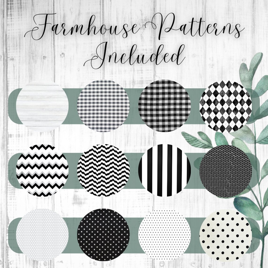 Farmhouse Patterns Lettering Pack - Farmhouse Bulletin Board Letters ...
