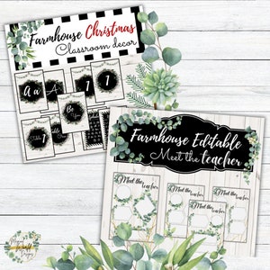 Farmhouse Classroom Bundle | Decor Set, Meet the Teacher, Google Slides ...