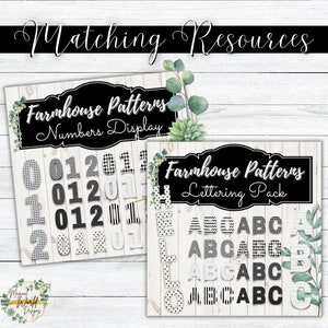 Farmhouse Patterns Bulletin Board Borders | Modern Farmhouse Classroom ...