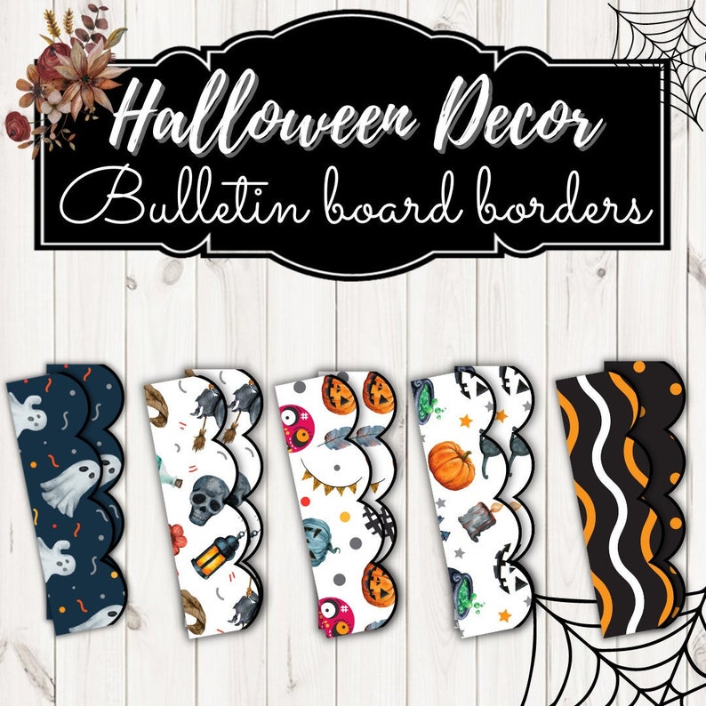 Halloween Bulletin Board Borders - Halloween Fall Classroom Wall Decor ...