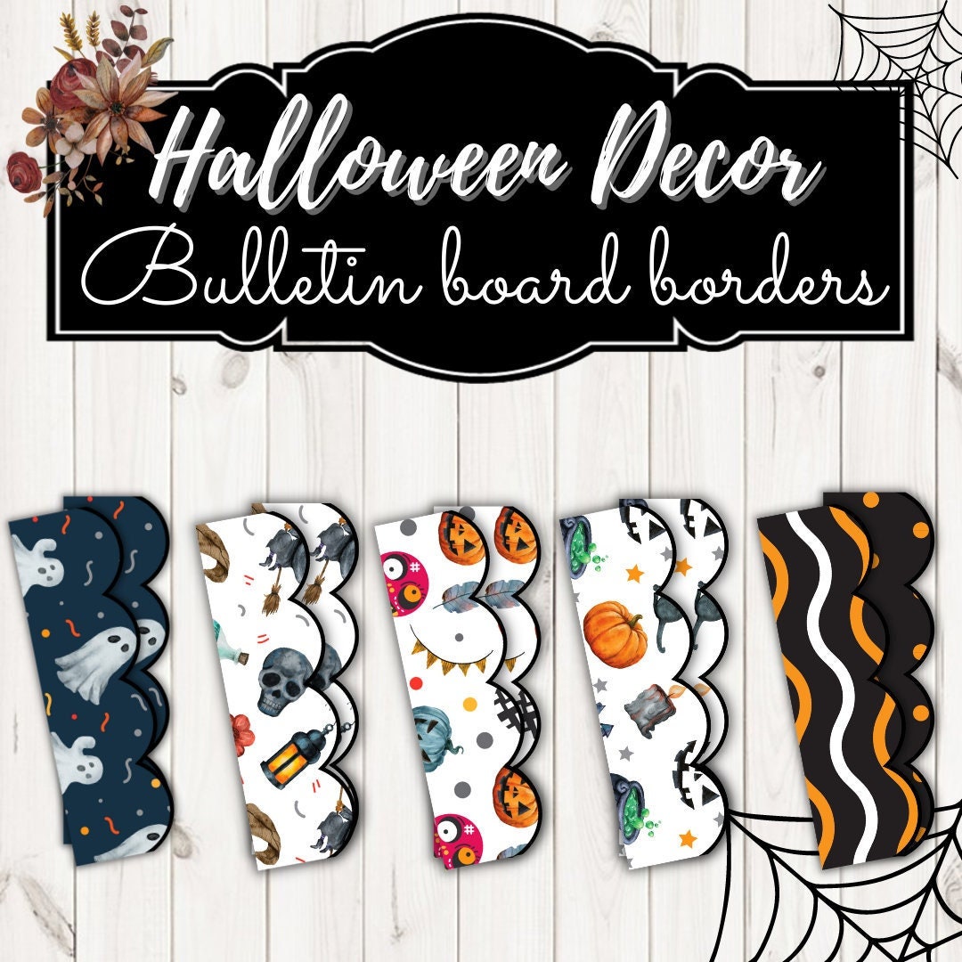 Halloween Bulletin Board Borders - Halloween Fall Classroom Wall Decor ...