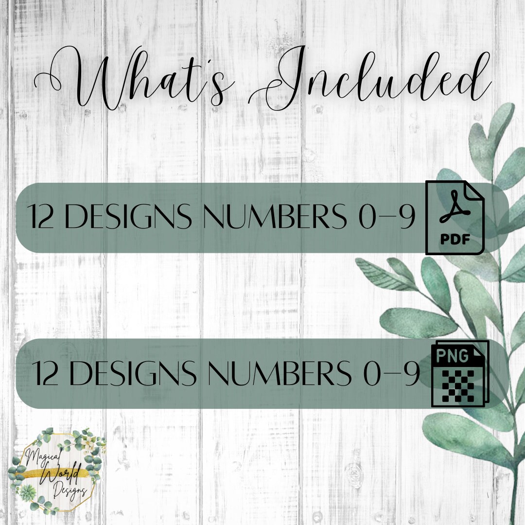 Farmhouse Patterns Numbers Display - Bulletin Board Numbers Bundle ...