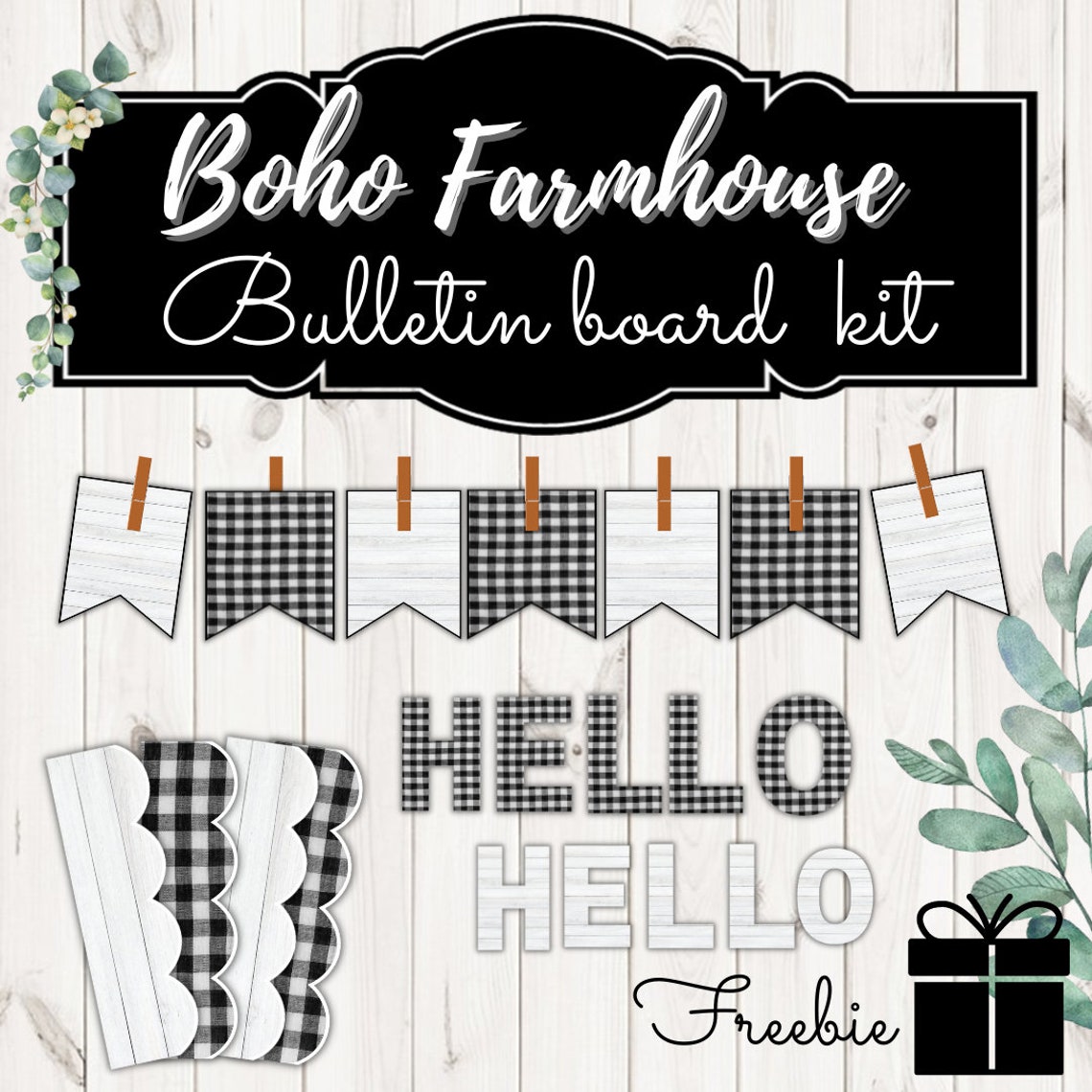 Farmhouse Classroom Welcome Sign Bunting | Farmhouse Welcome Banner ...