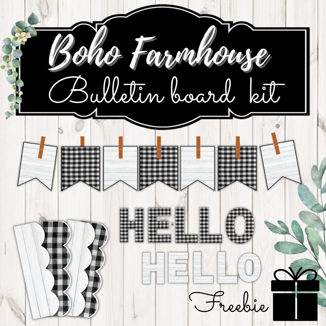 Farmhouse Classroom Welcome Sign Bunting | Farmhouse Welcome Banner ...