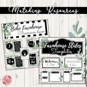 Farmhouse Binder Covers Boho Farmhouse Classroom Theme | Etsy