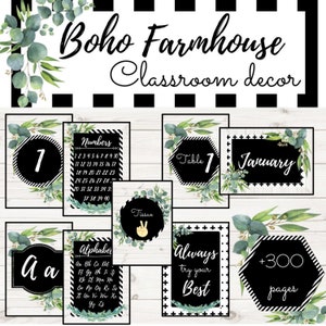 Farmhouse Classroom Bundle Decor Set Meet the Teacher - Etsy
