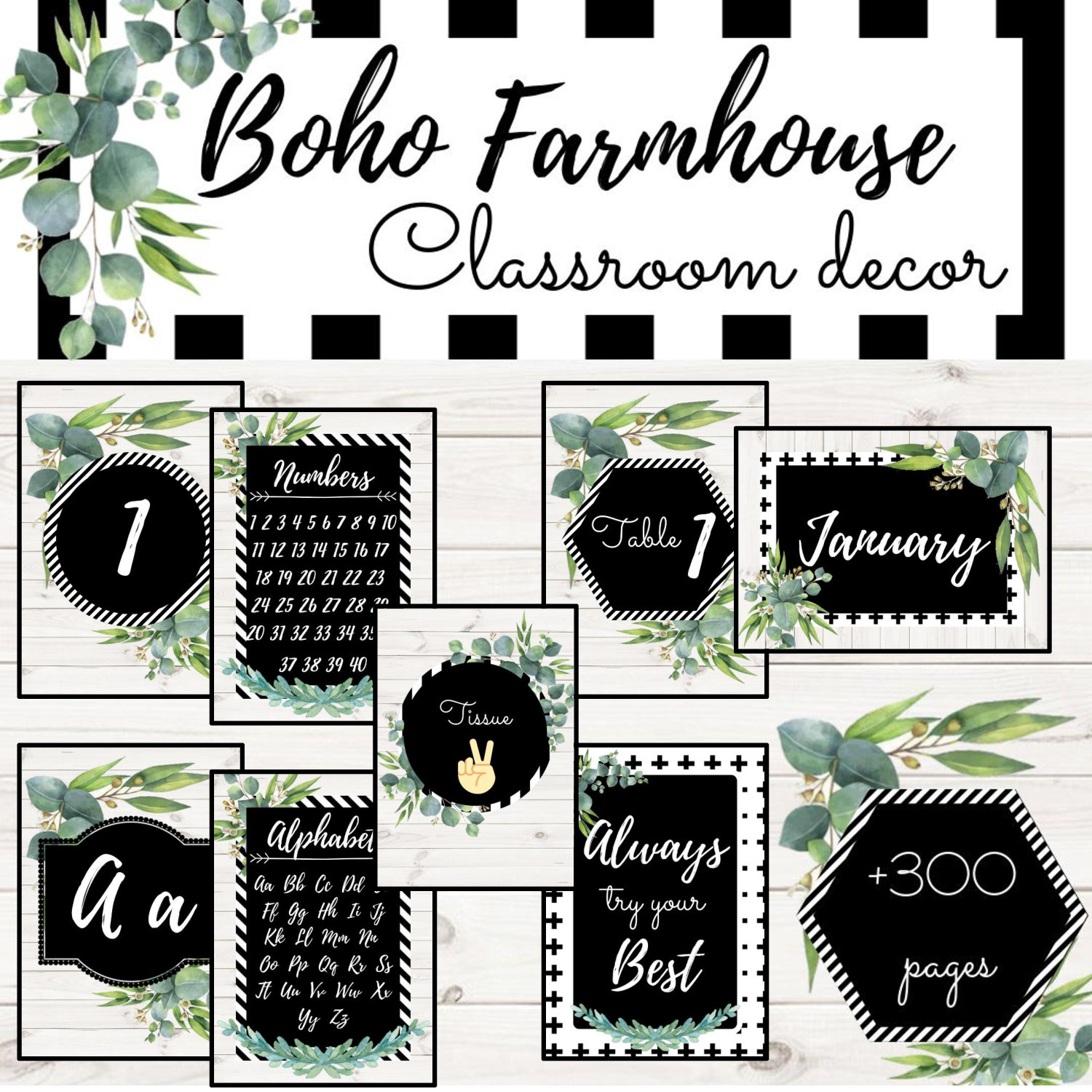 Farmhouse Classroom Bundle Decor Set Meet the Teacher - Etsy