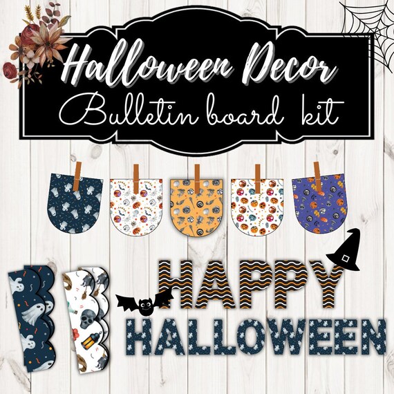 Halloween Bulletin Board Kit Halloween Bulletin Board - Etsy