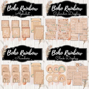 Boho Rainbow Classroom Decor Bundle | Calm Boho Classroom Decor ...