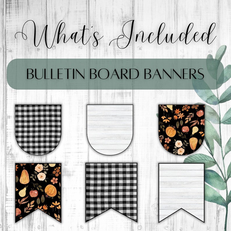 Fall Farmhouse Bulletin Board Kit | Fall Bulletin Board Borders ...