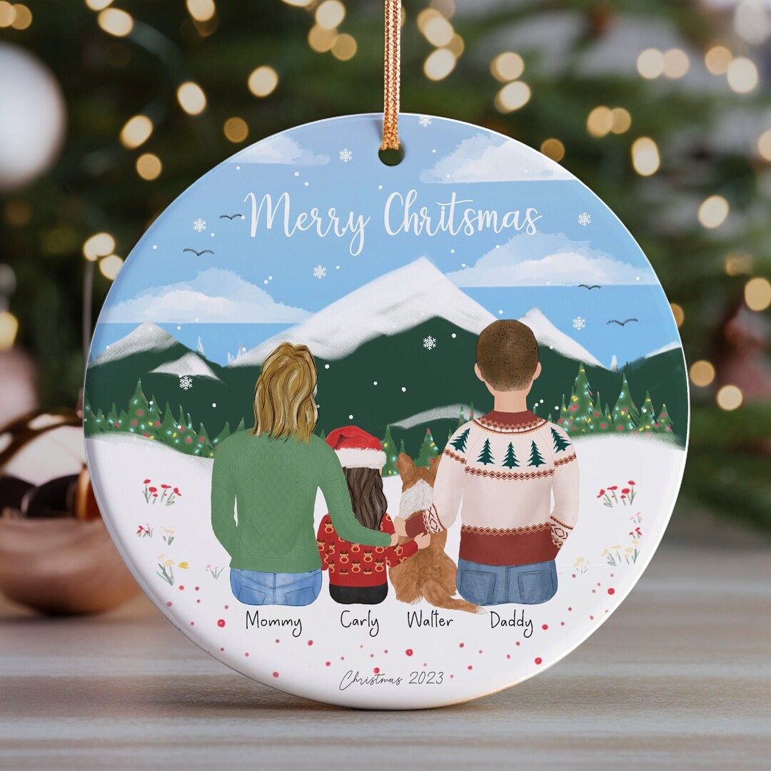 Personalized Christmas Ornament for Family, Christmas Gift for Mom ...