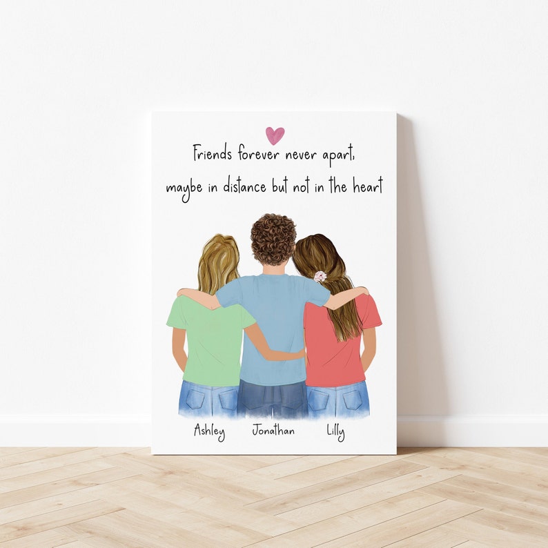 Personalized Framed Wall Art for Best Friends, BFF Gift Idea ...