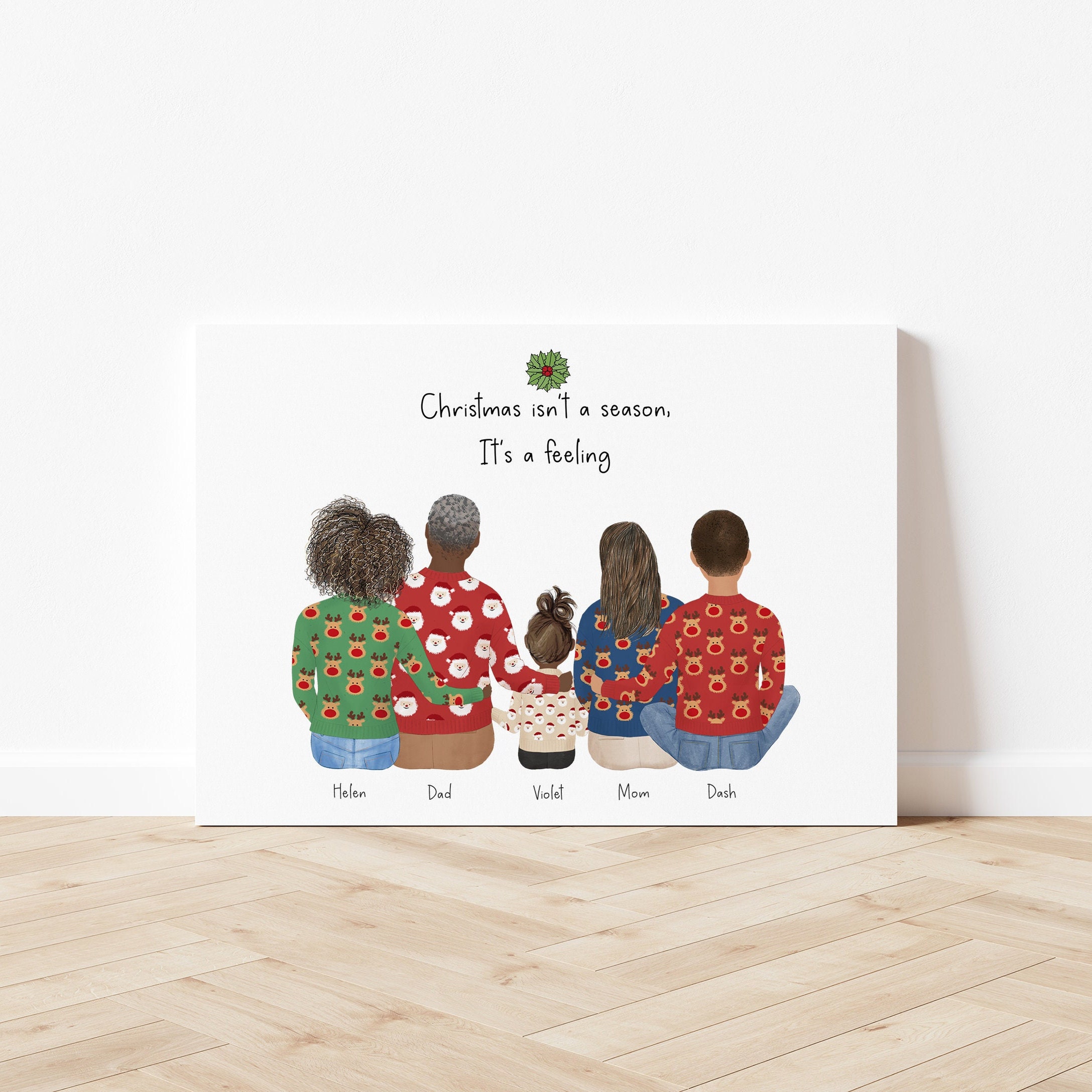 Personalized Framed Family Wall Art Christmas Gift Idea - Etsy