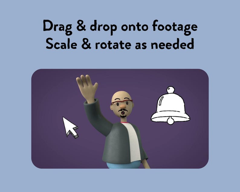 5 Hand-drawn Subscribe Animated Doodles | Youtube Overlay Graphics ...