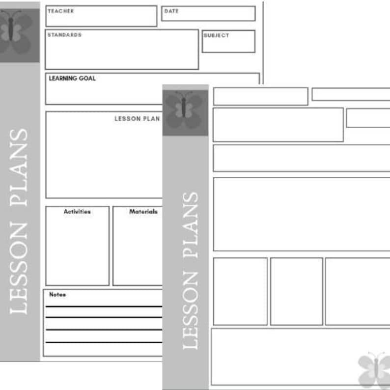 Lesson Plan Template EDITABLE - Etsy