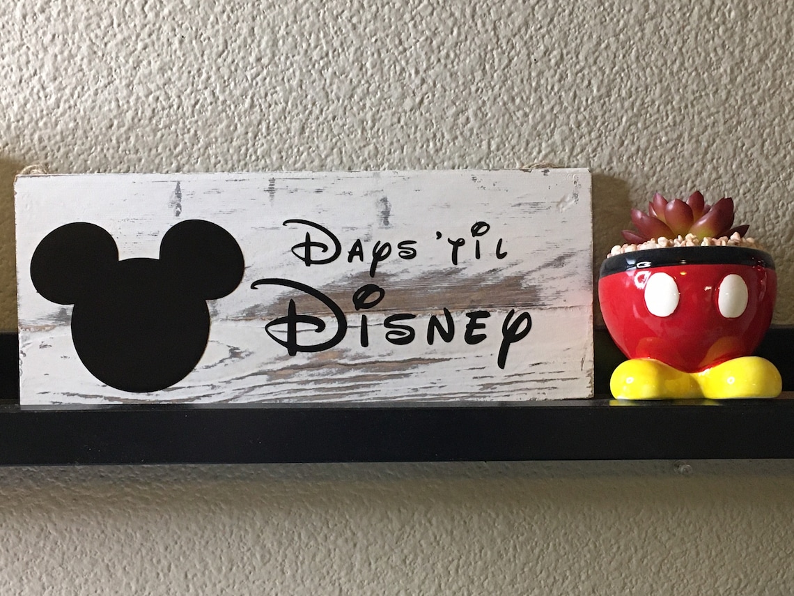 Custom Disney Sign Days til Disney Countdown Sign - Etsy