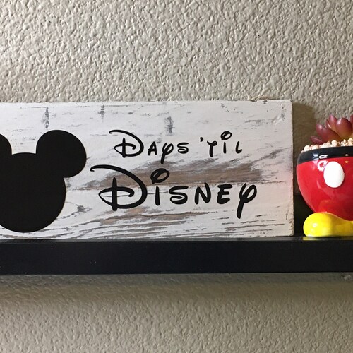 Custom Disney Sign Days til Disney Countdown Sign | Etsy
