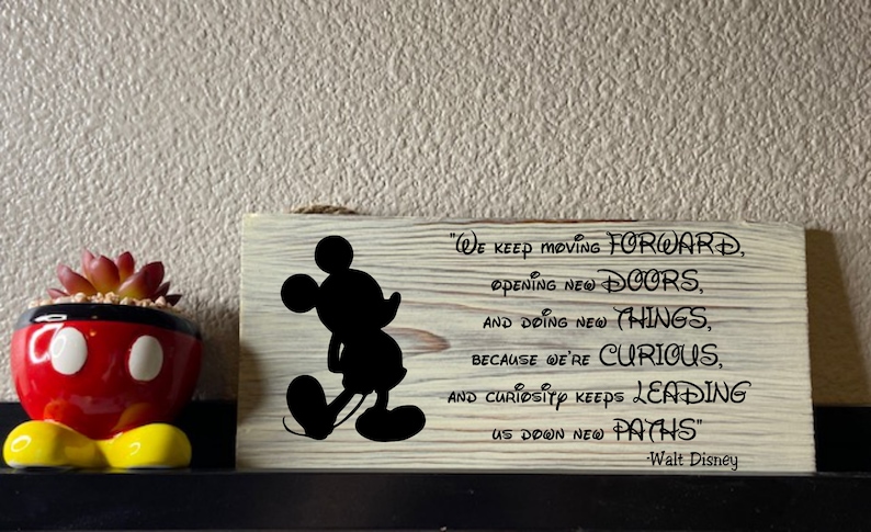 Disney Sign Walt Disney Quote Disney Home Decor Sign Rustic - Etsy