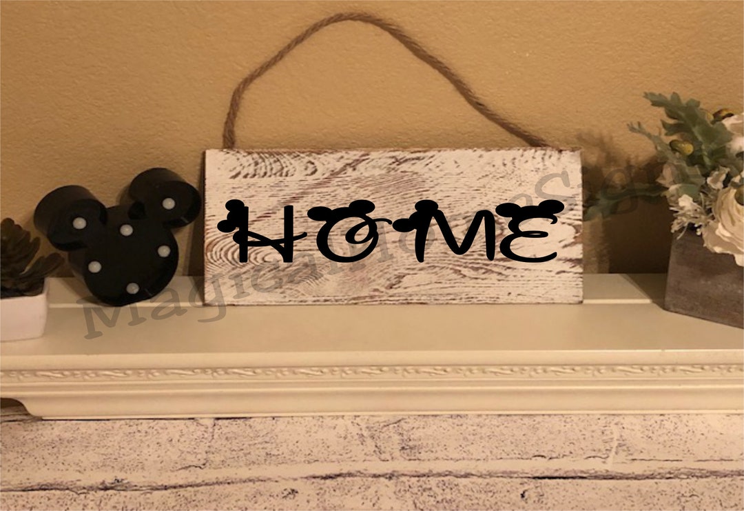 Disney Home Sign, Home Decor, Disney Home Decor, Rustic Decor, Mickey ...