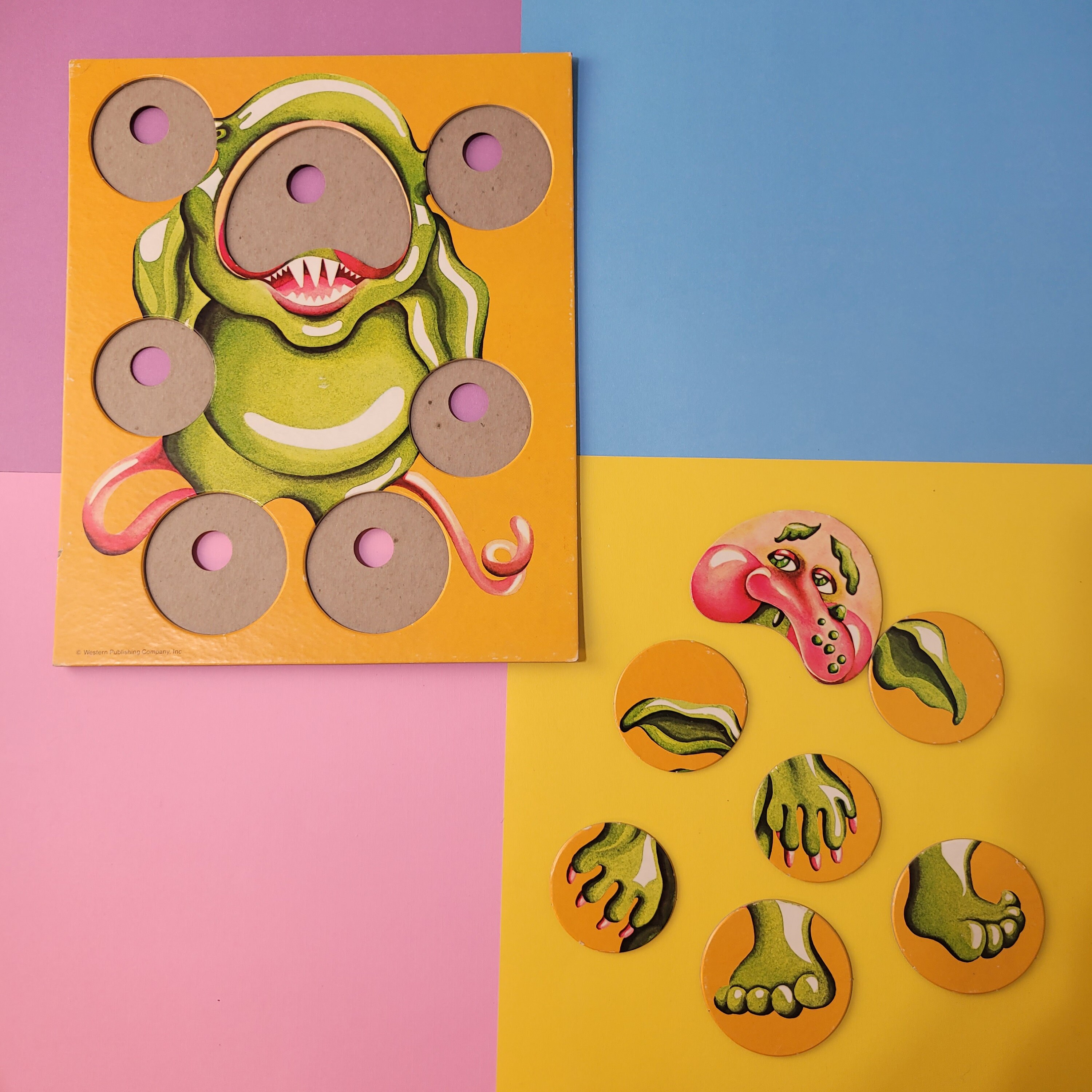 Monster Maker 1977 Lime Green Monster Game Board - Etsy