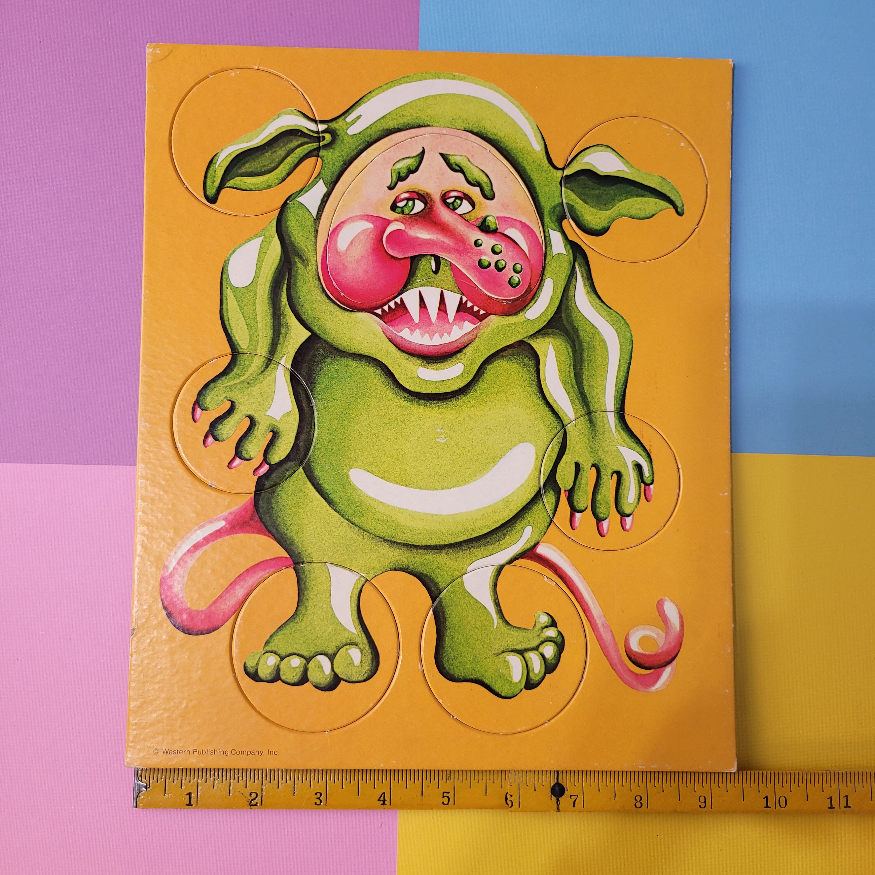Monster Maker 1977 Lime Green Monster Game Board - Etsy