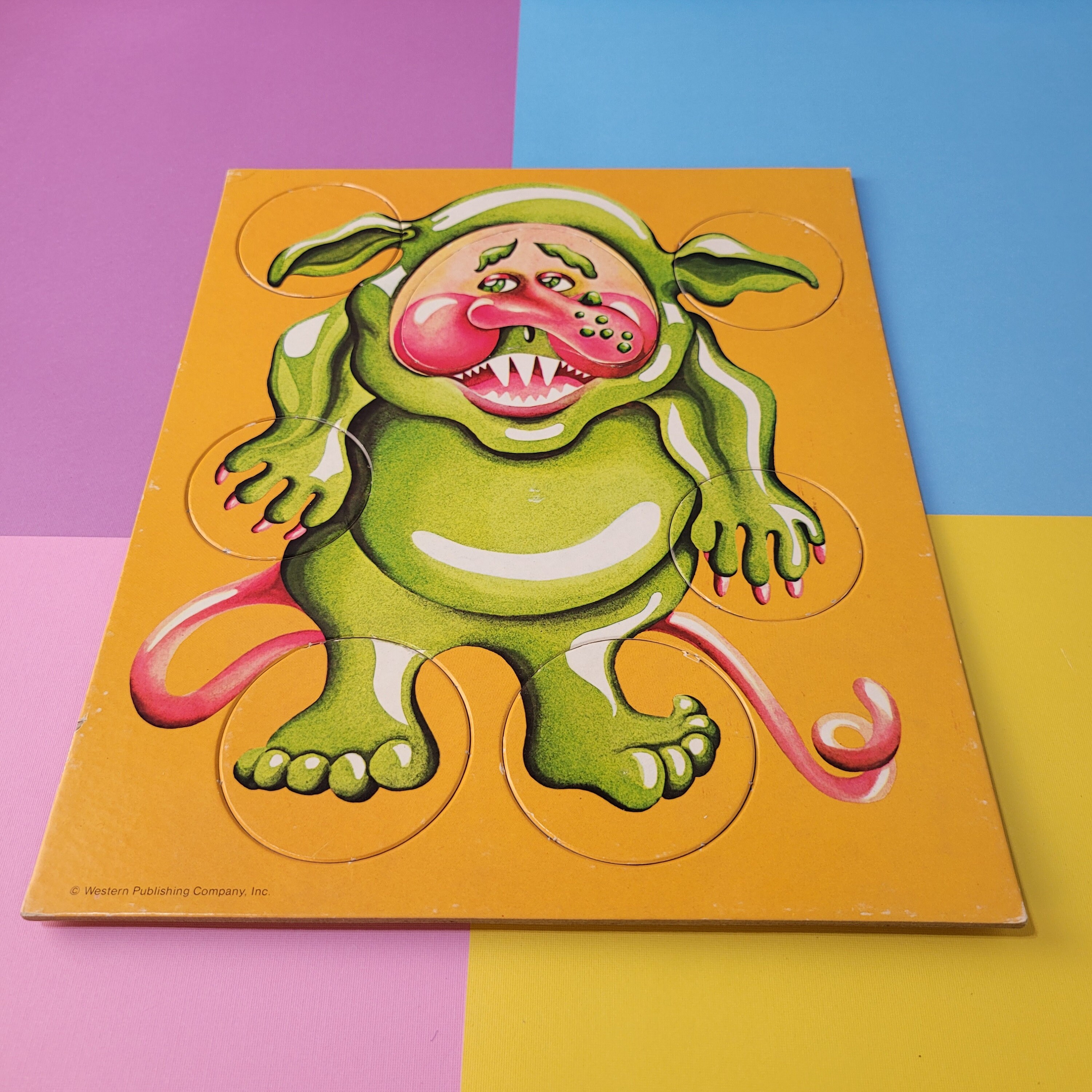 Monster Maker 1977 Lime Green Monster Game Board - Etsy