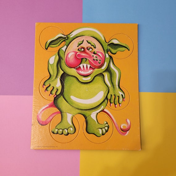 Monster Maker 1977 Lime Green Monster Game Board | Etsy