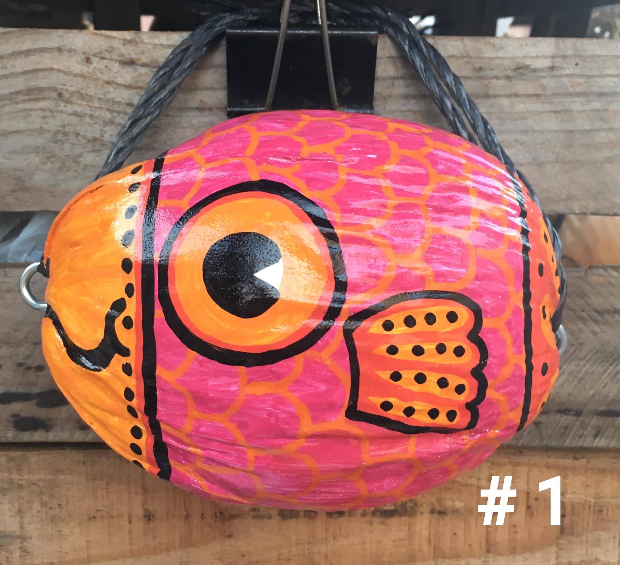 Hand Painted KEY WEST COCONUT Tropical Fish - Etsy