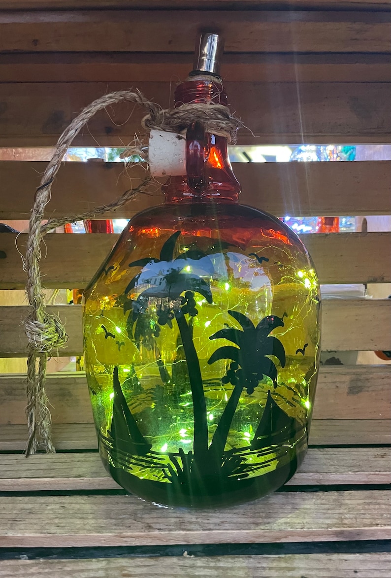 CUSTOM HAND PAINTED Glass Gallon Bottle Lights - Etsy