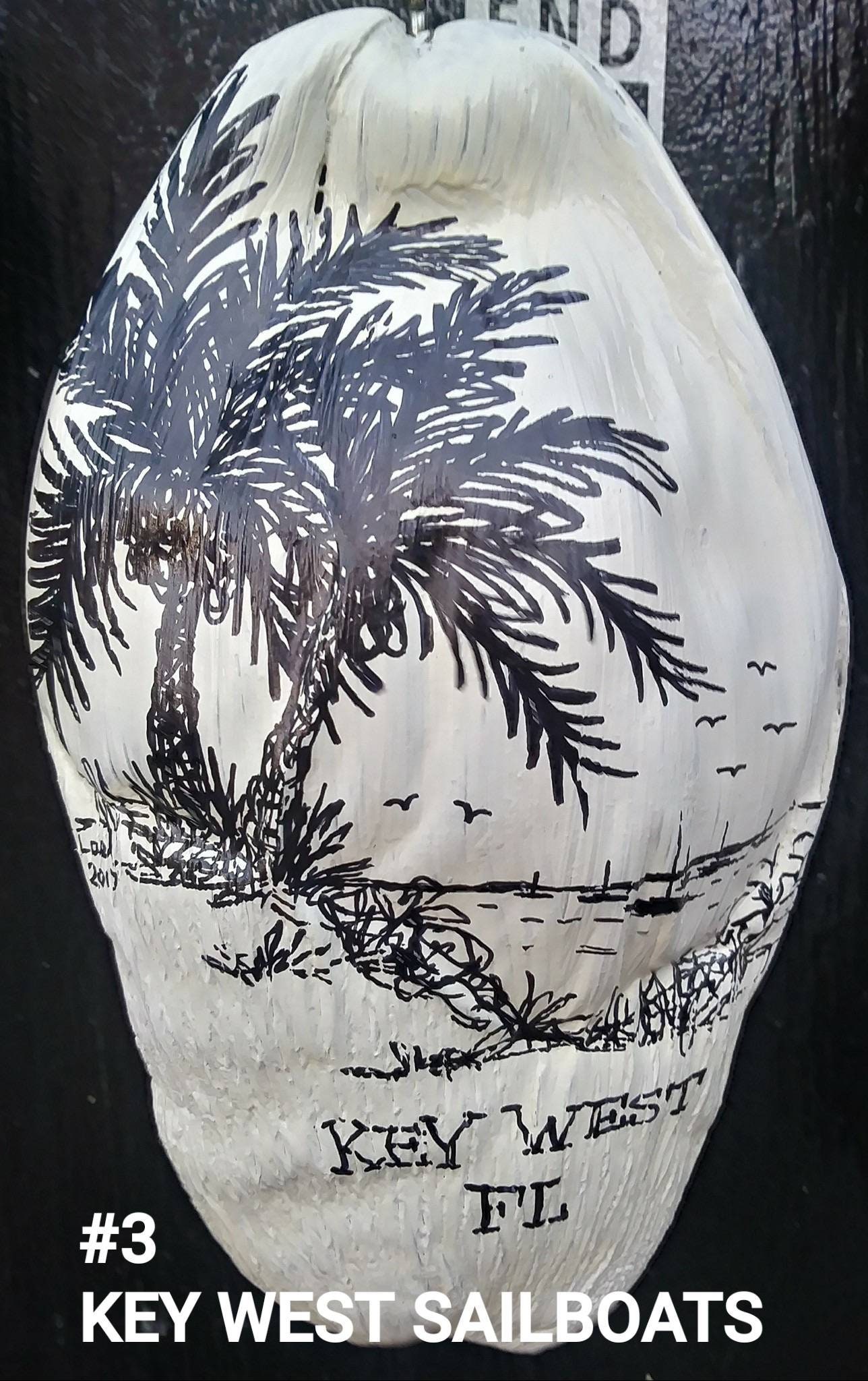 Hand Painted Black and White KEY WEST COCONUTS - Etsy