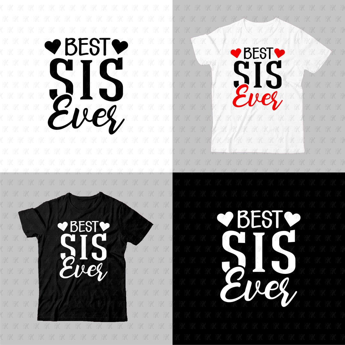 BEST SIS EVER Svg Dxf Png. Eps and Ai Cut File Vector - Etsy Singapore