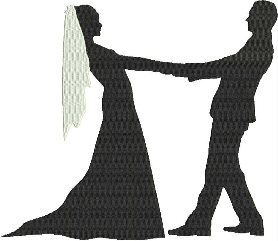 Wedding Couple Embroidery Design 4 Sizes Designsbyhocane - Etsy