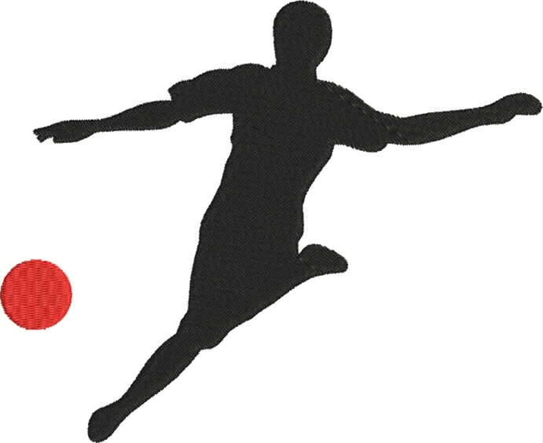 Soccer Player Embroidery Design 4 Sizes Designsbyhocane - Etsy
