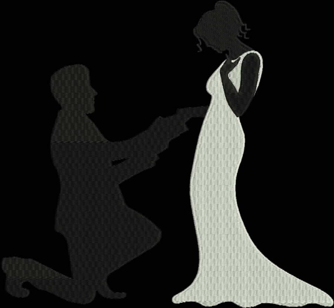 Wedding Couple Embroidery Design 4 Sizes Designsbyhocane Etsy 4751