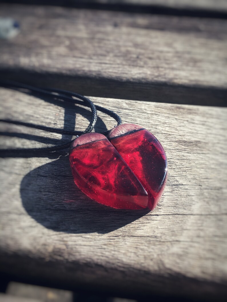 Matching Couple Necklace 2 Half Heart Pendant Necklaces - Etsy