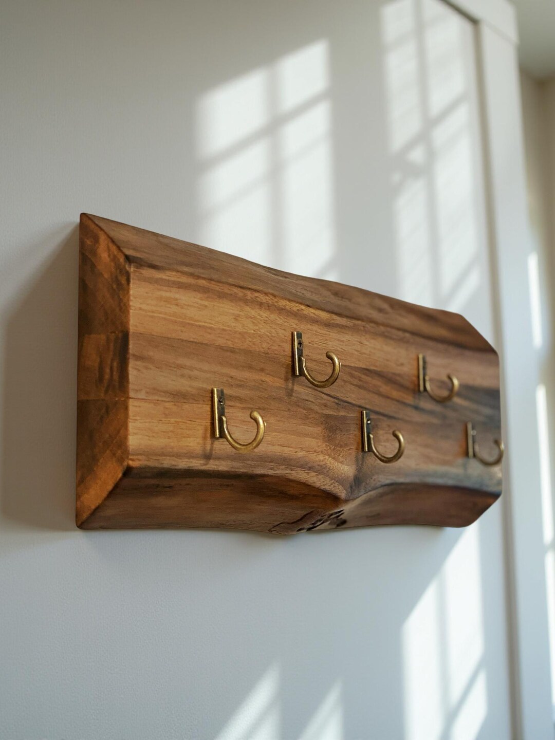 Elegant Wooden Key Rack, Black Walnut Key Holder for Wall, Custom Live ...
