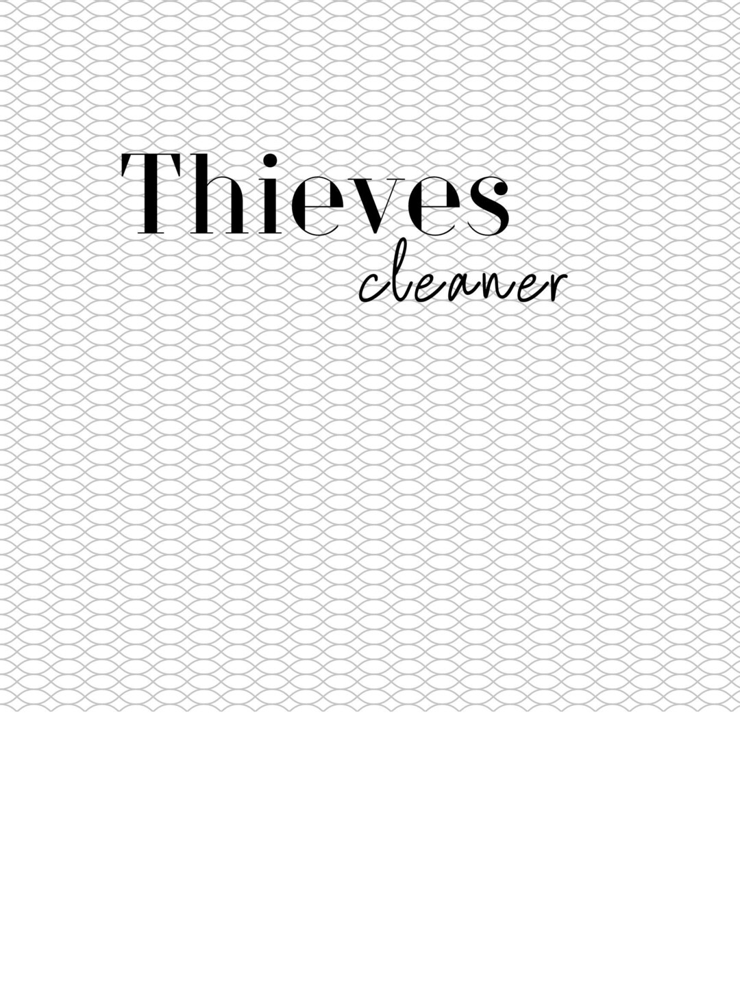 Thieves Cleaner Bottle Label Svg, Digital Download, Cricut, Cut File ...
