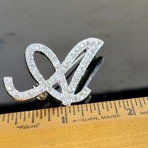 Large Rhinestones Letter a Monogram Pin Brooch, Retirement Gifts for ...