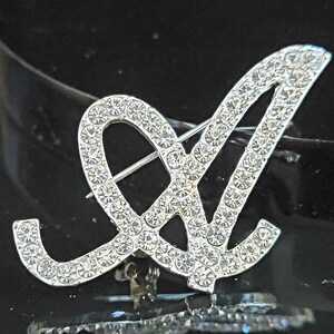 Large Rhinestones Letter a Monogram Pin Brooch, Retirement Gifts for ...