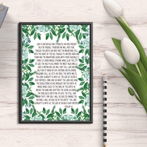 Psalm 46 Scripture Wall Art Bible Verse Wall Art - Etsy