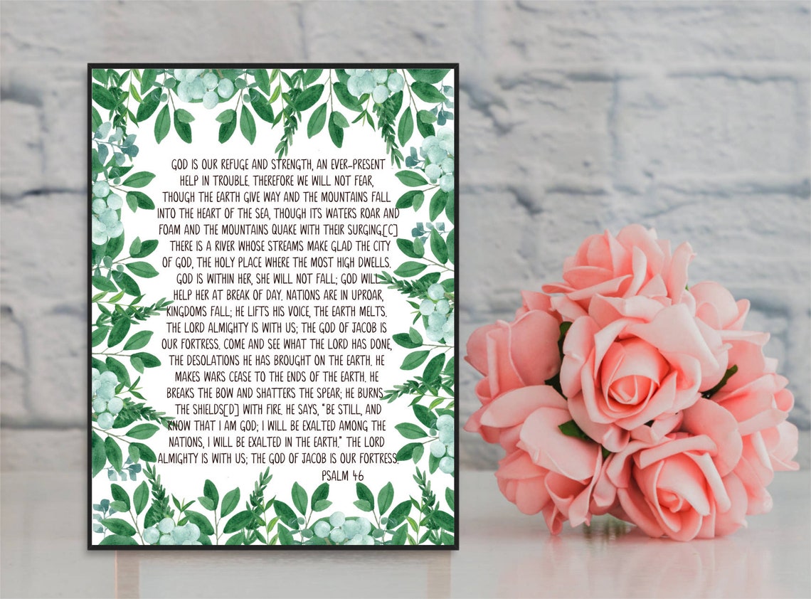 Psalm 46 Scripture Wall Art Bible Verse Wall Art - Etsy