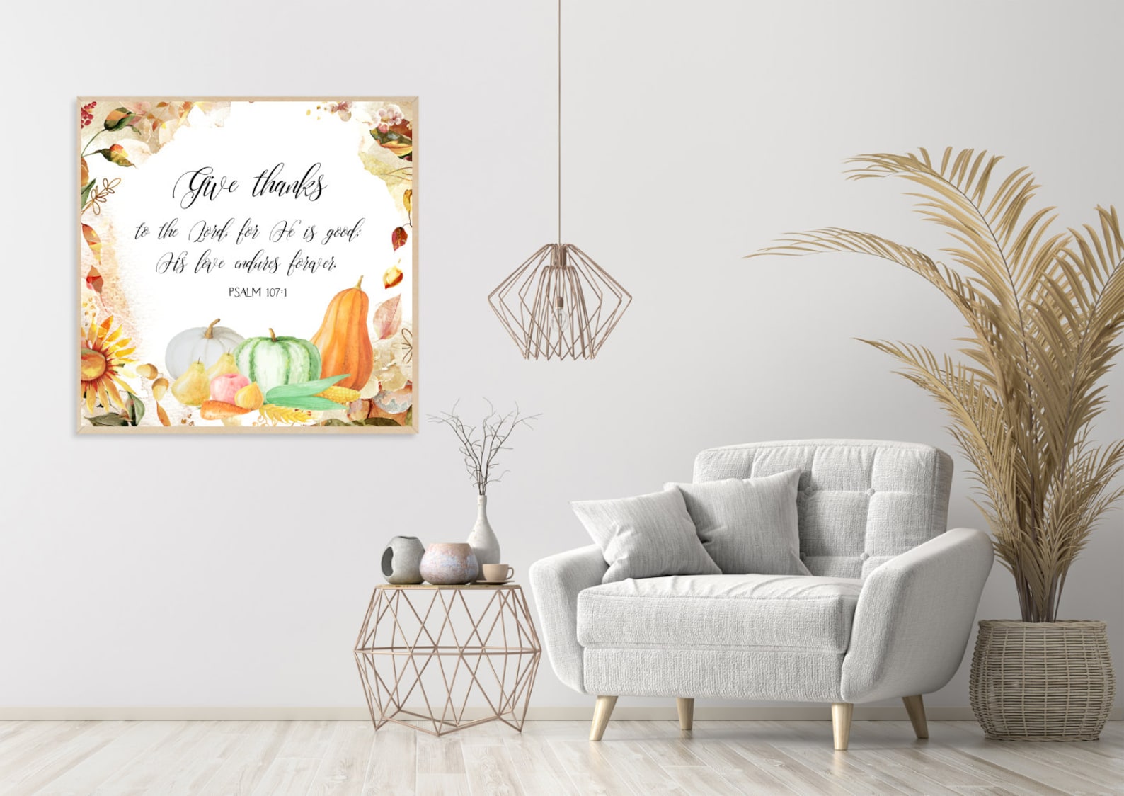 Give Thanks to the Lord Printable Bible Verse Scripture - Etsy