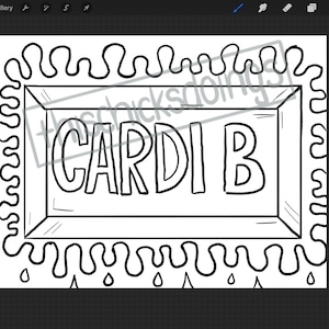 Cardi B Coloring Page - Etsy