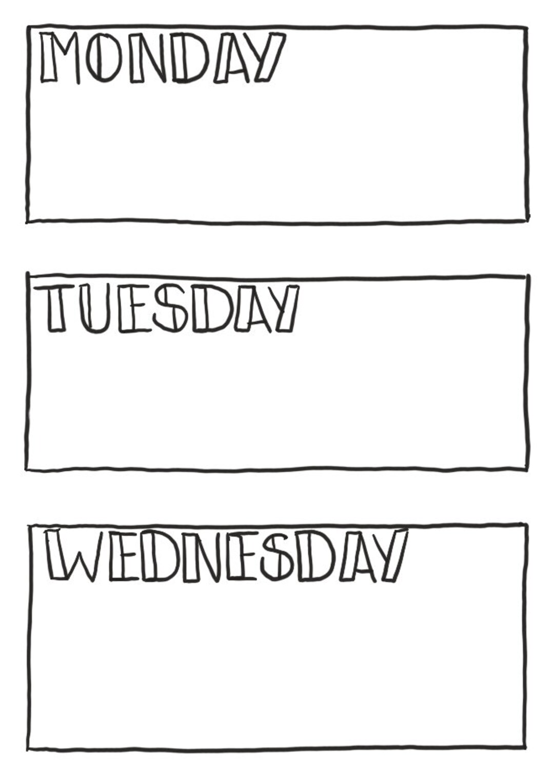 Simple Weekly Planner Pages - Etsy