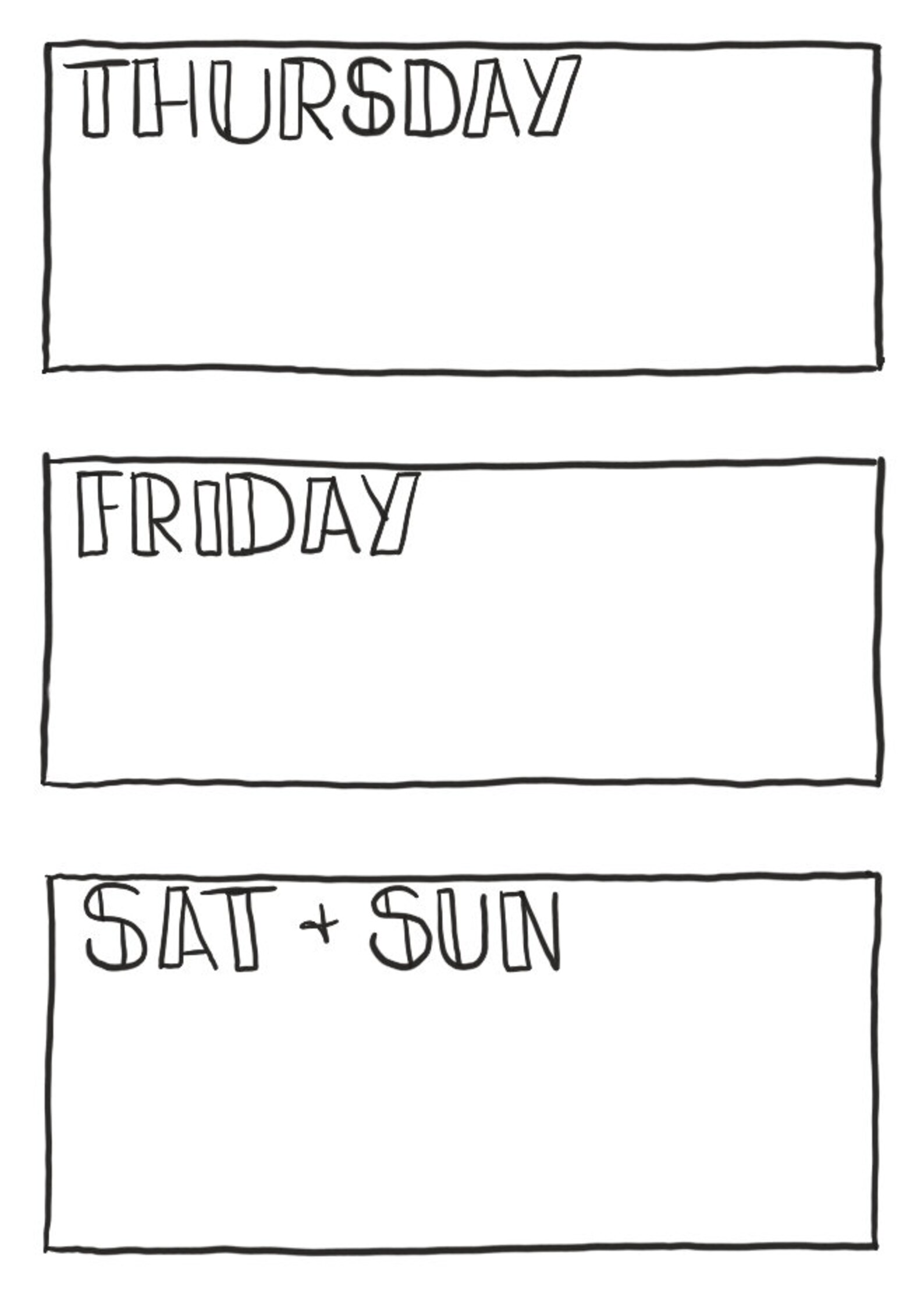 Simple Weekly Planner Pages - Etsy